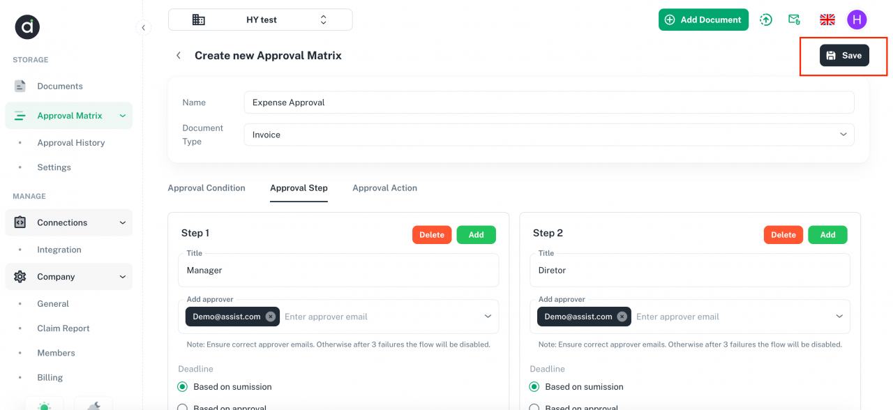 User Guide for Approval Matrix (Beta Version) - Automate Data Entry ...